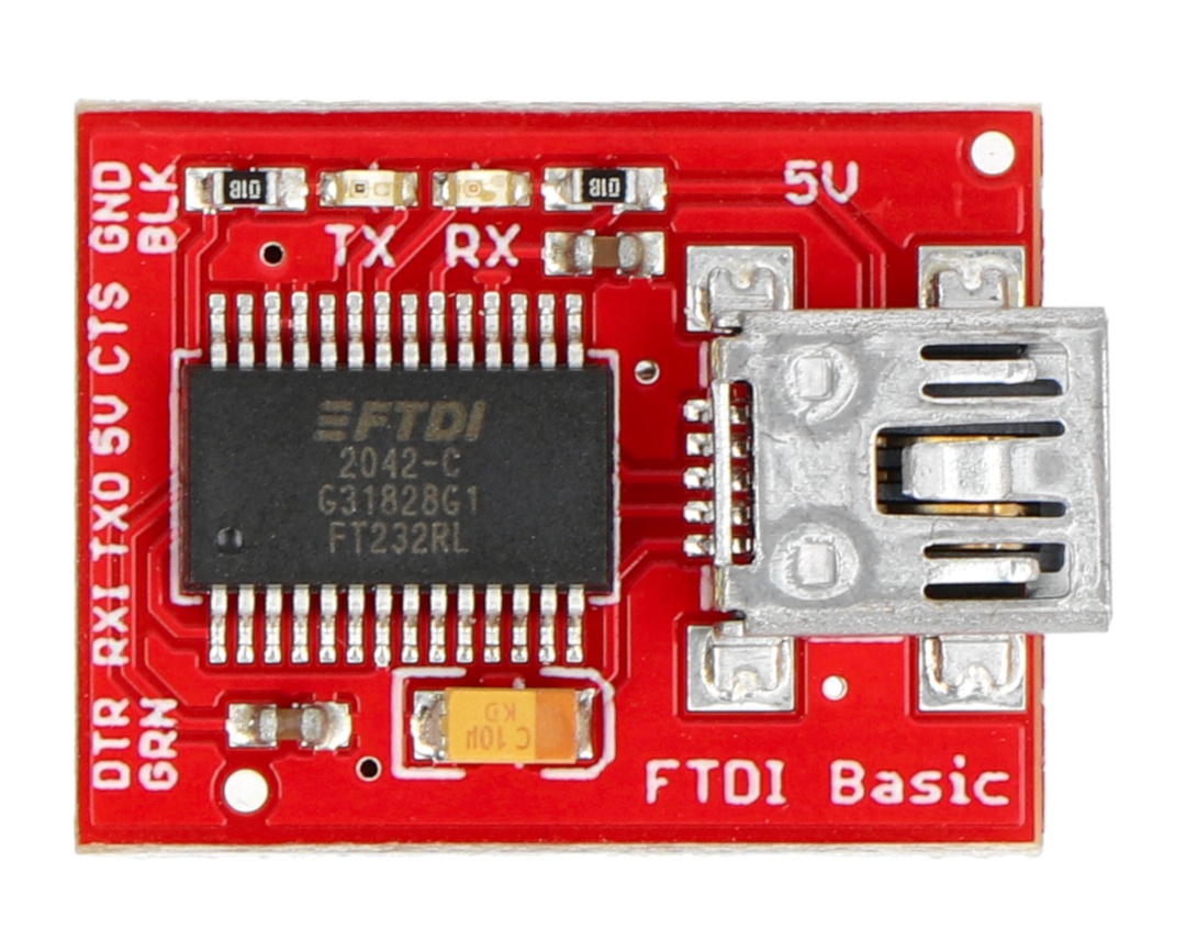 Konwerter USB-UART FTDI 5V miniUSB - SparkFun Sklep Botland