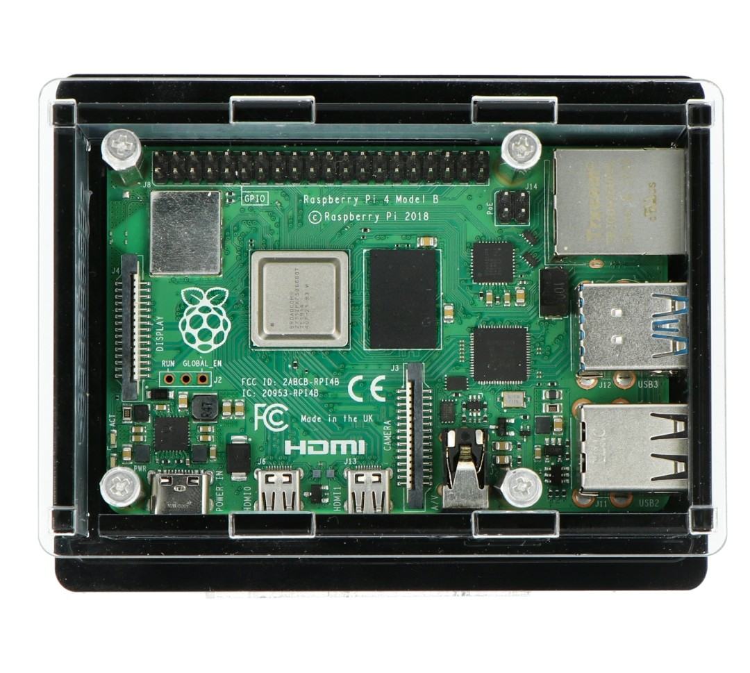Obudowa do Raspberry Pi 4B box V2 na szynę DIN - Sklep Botland