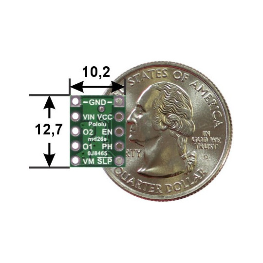 DRV8838 - jednokanałowy sterownik silników 11V/1,7A - Pololu 2990 ...